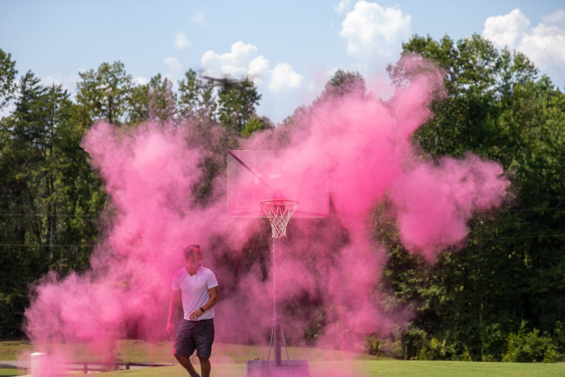 Basketball Gender Reveal – POOF THERE IT IS!