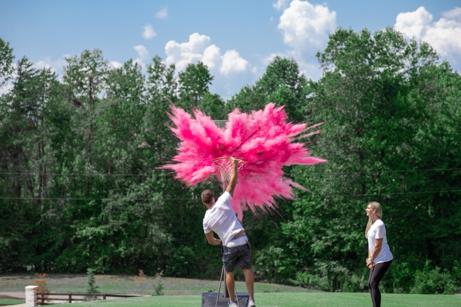 Basketball Gender Reveal – POOF THERE IT IS!