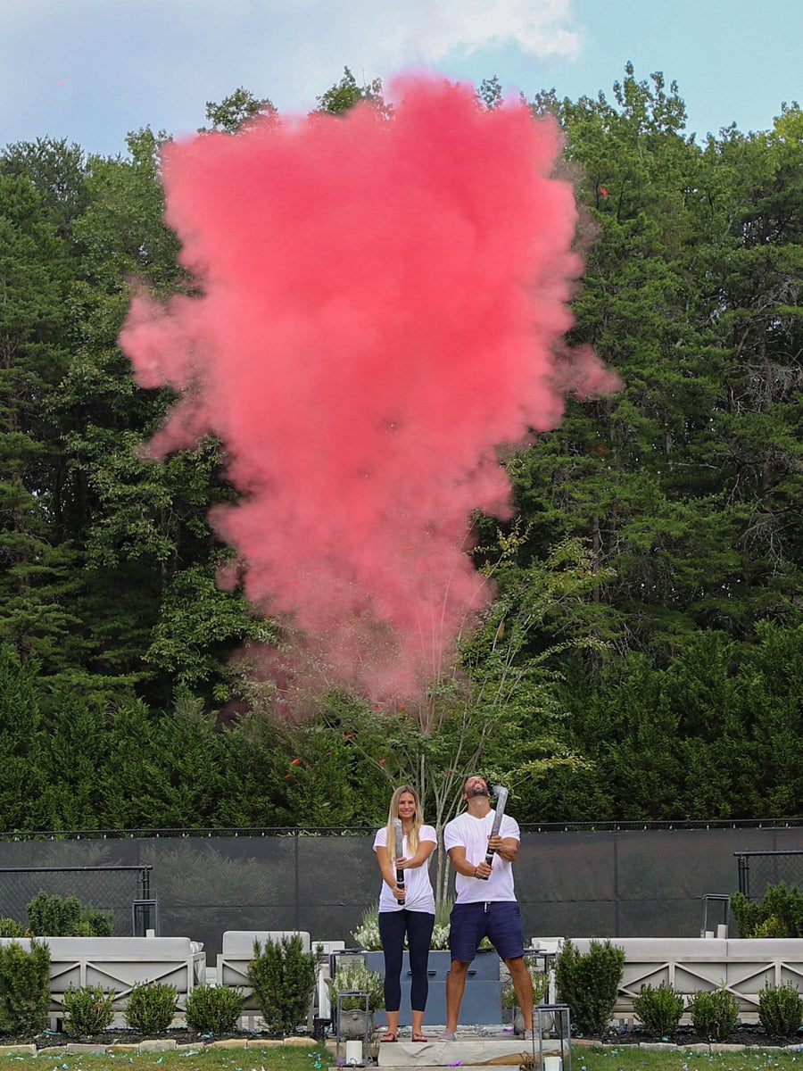 Powder Gender Reveal Cannons – POOF THERE IT IS!