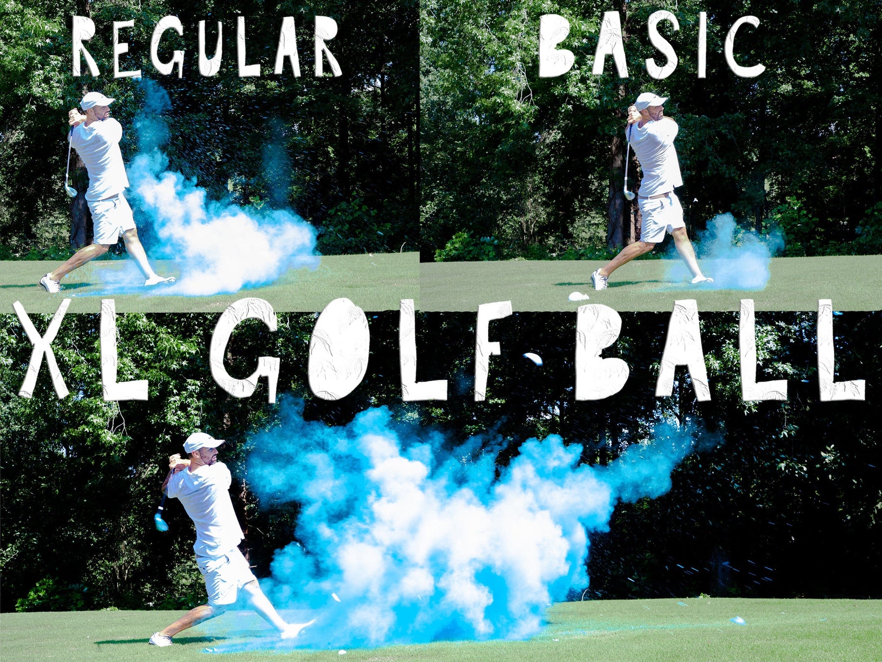 XL Golf Ball Gender Reveal – POOF THERE IT IS!