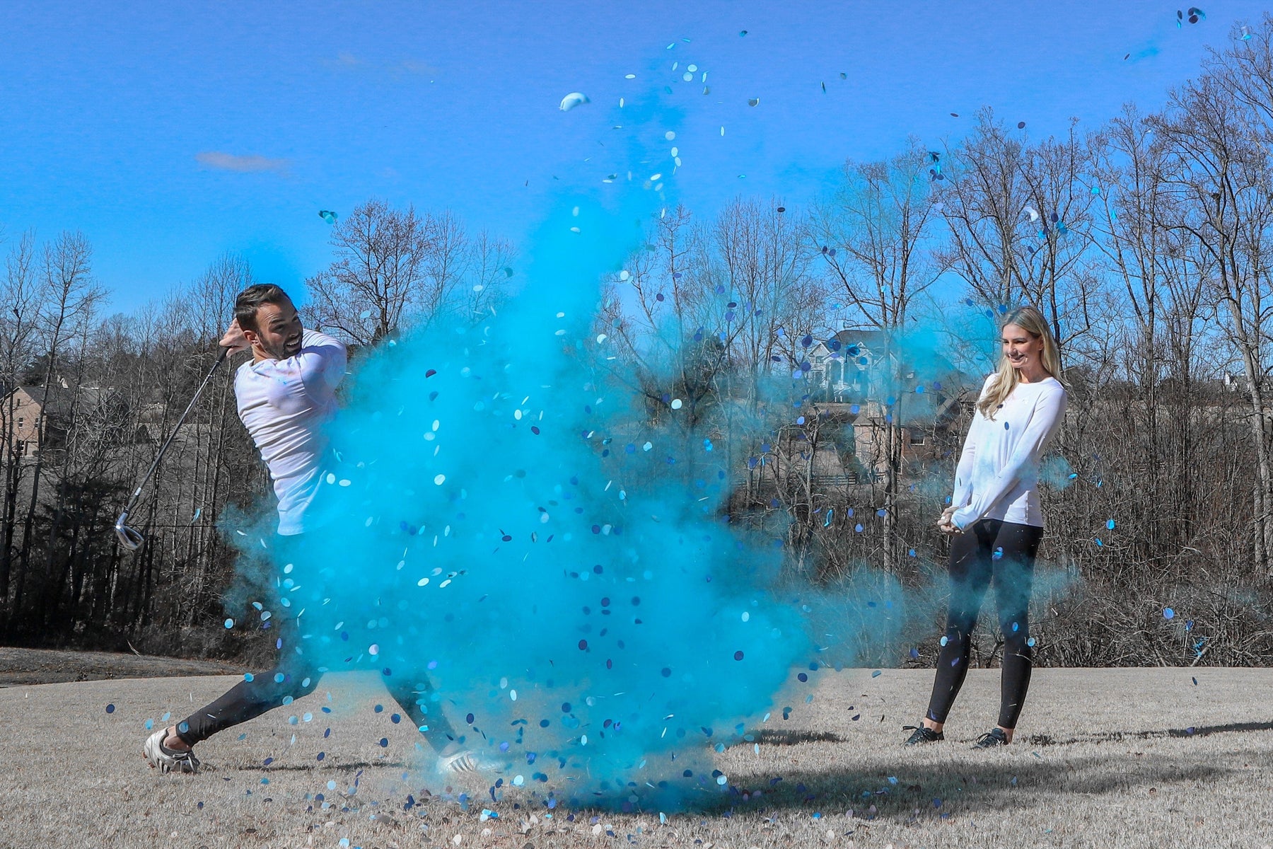 XL Golf Ball Gender Reveal – POOF THERE IT IS!