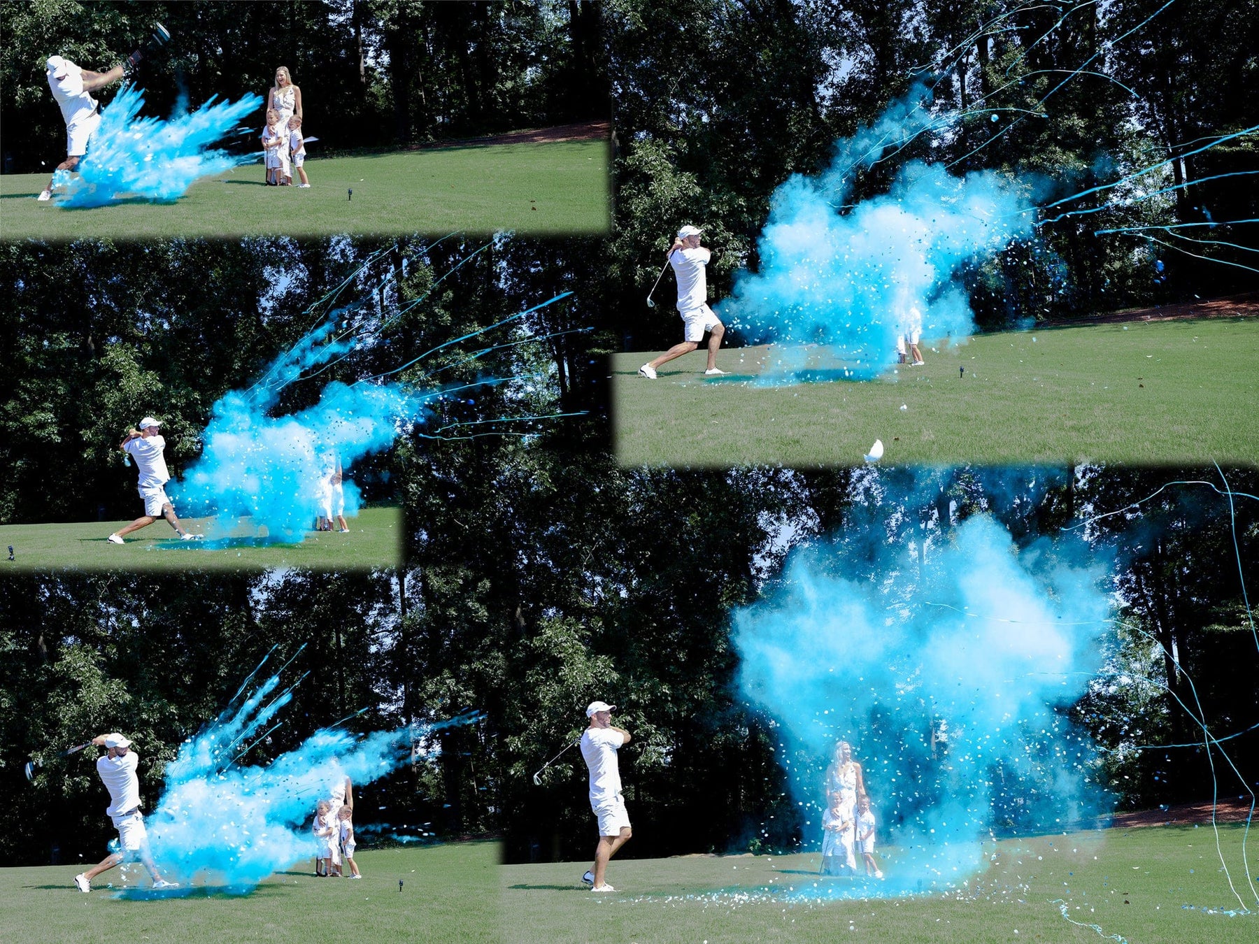 XL Golf Ball Gender Reveal – POOF THERE IT IS!
