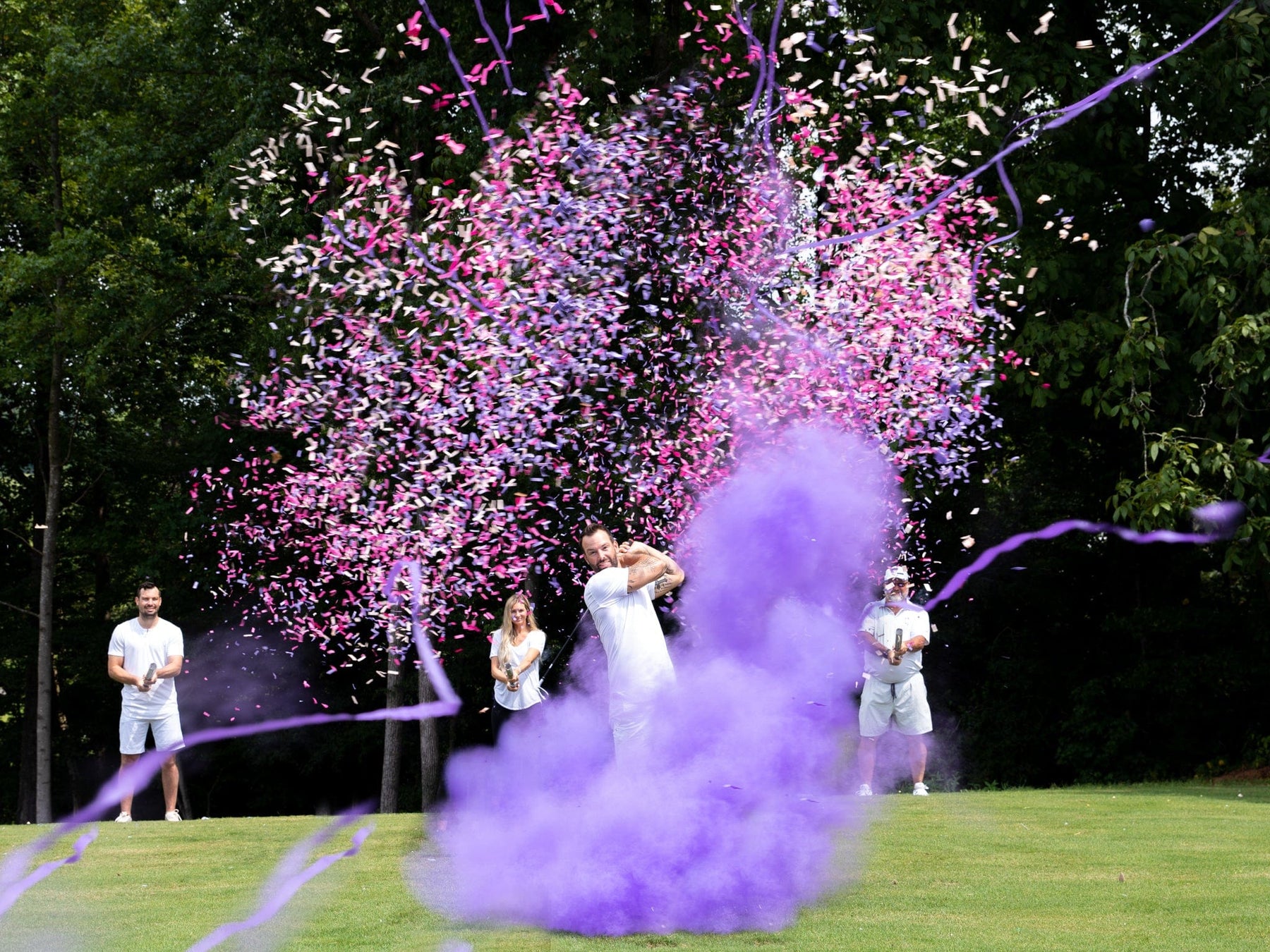 XL Golf Ball Gender Reveal – POOF THERE IT IS!