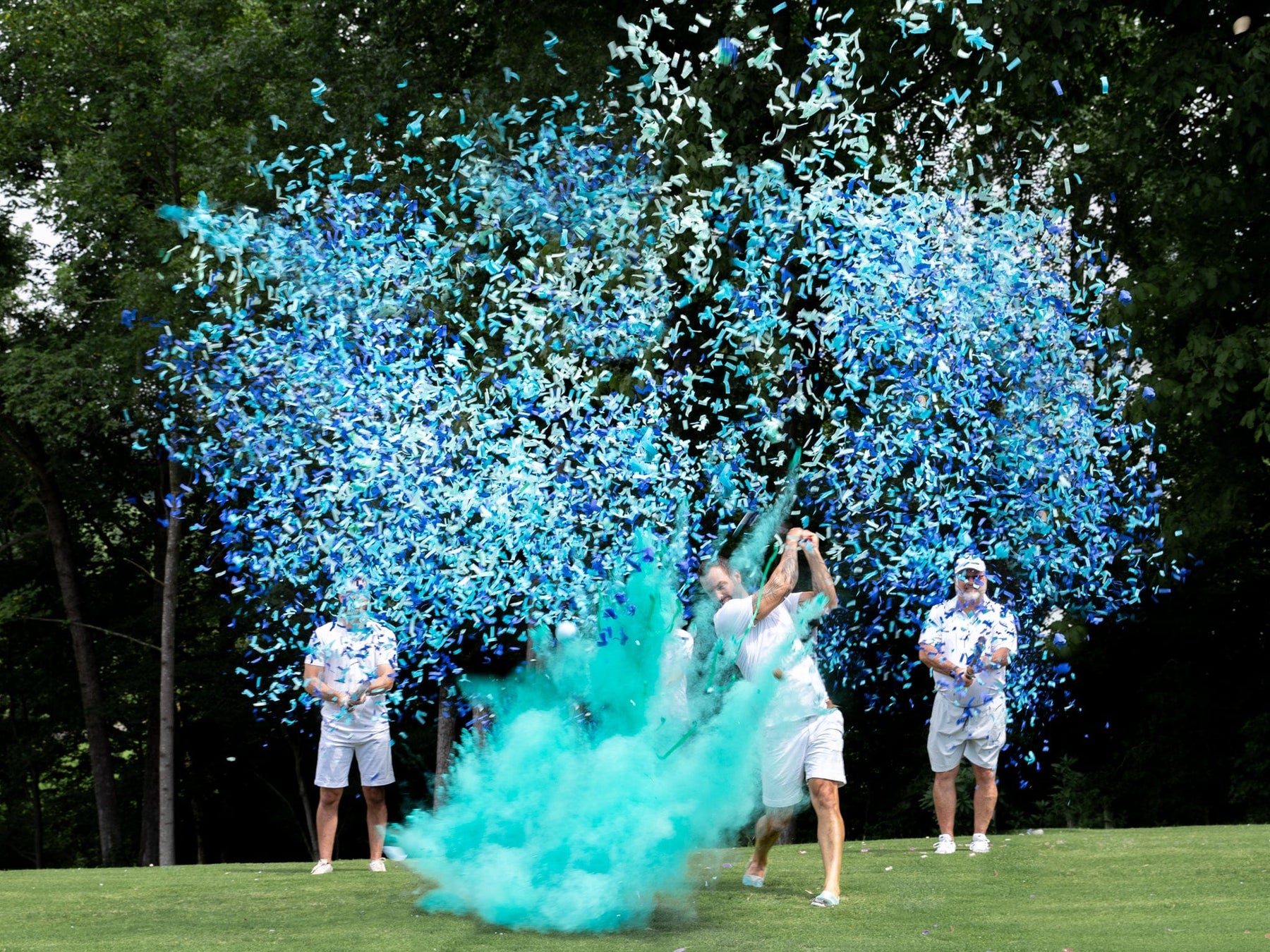 XL Golf Ball Gender Reveal – POOF THERE IT IS!