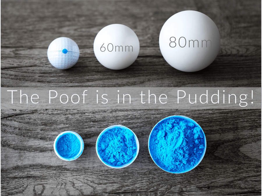 Large Gender Reveal Golf Ball – POOF THERE IT IS!